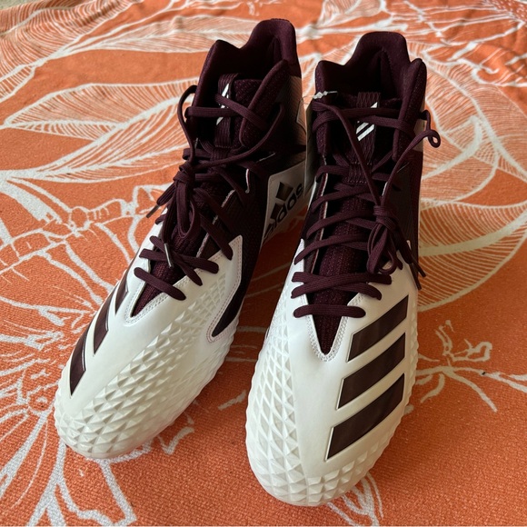 adidas | Shoes | Adidas Freak X Carbon Maroon Mid Football Cleats ...